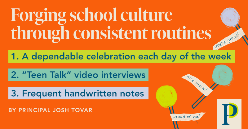 Forging school culture through consistent routines – Principal Project